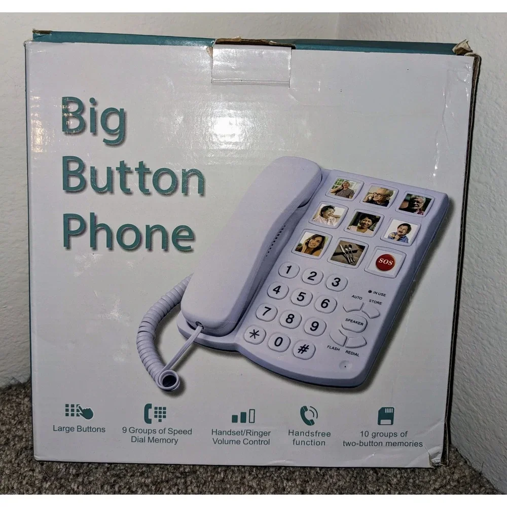 Networking | Big Button Phone For Seniors Picture Speed Dial Sos Extra ...